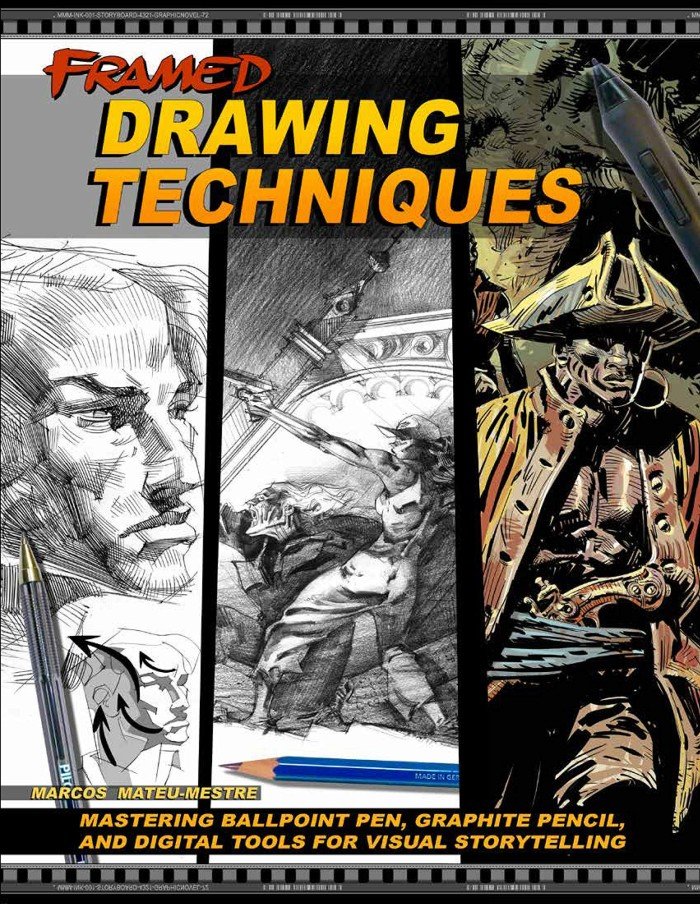 Framed Drawing Techniques – Mastering Ballpoint Pen, Graphite Pencil ...