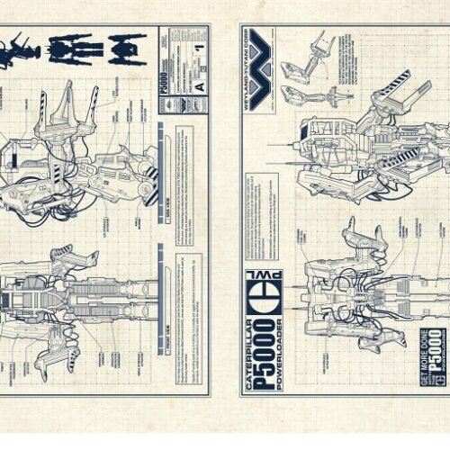 ALIEN : THE BLUEPRINTS Artbook – Technical drawing spaceship mecha ...